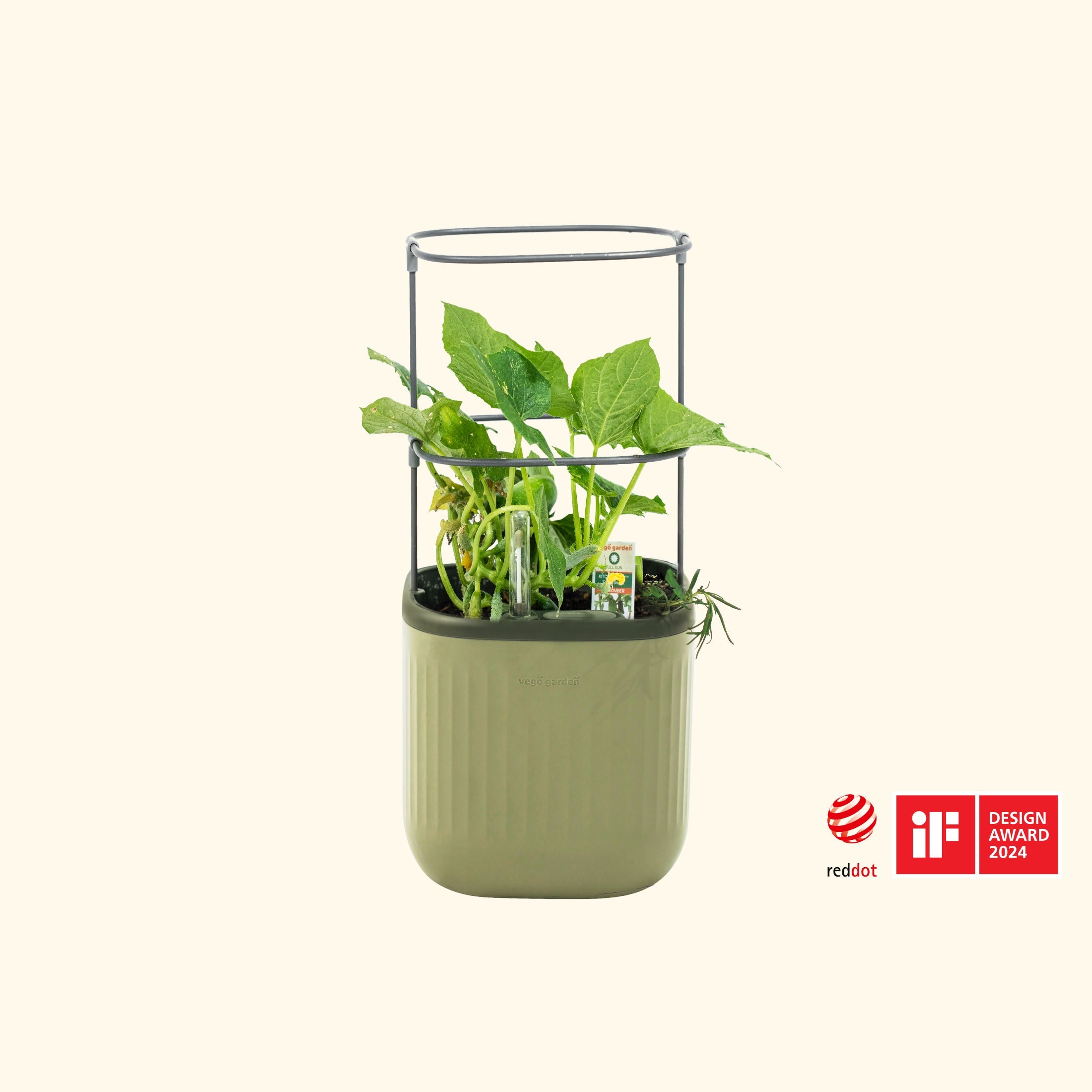 Self-Watering Mini Planter with Trellis – Vego Garden